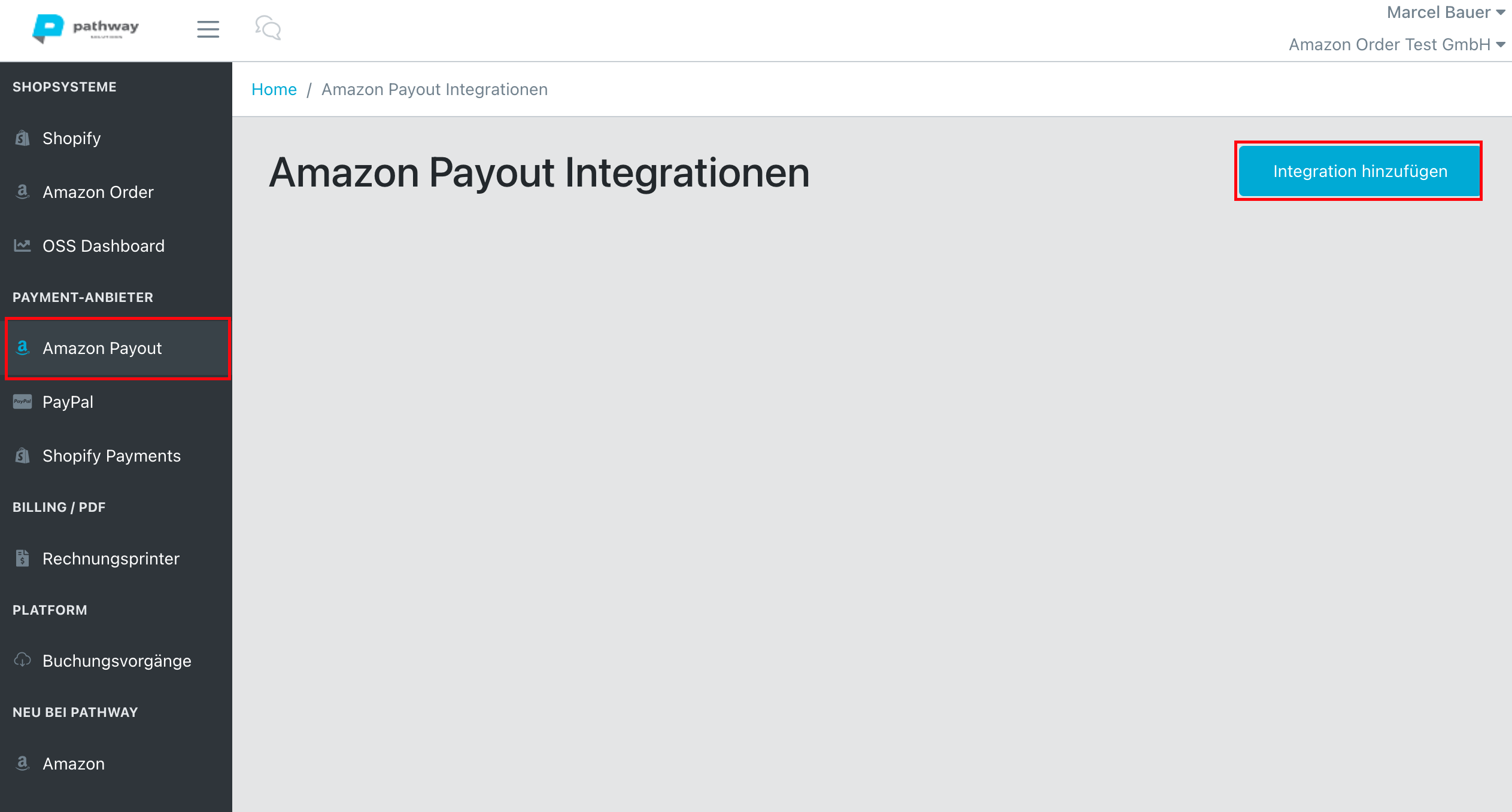 Amazon Payout Integration einrichten